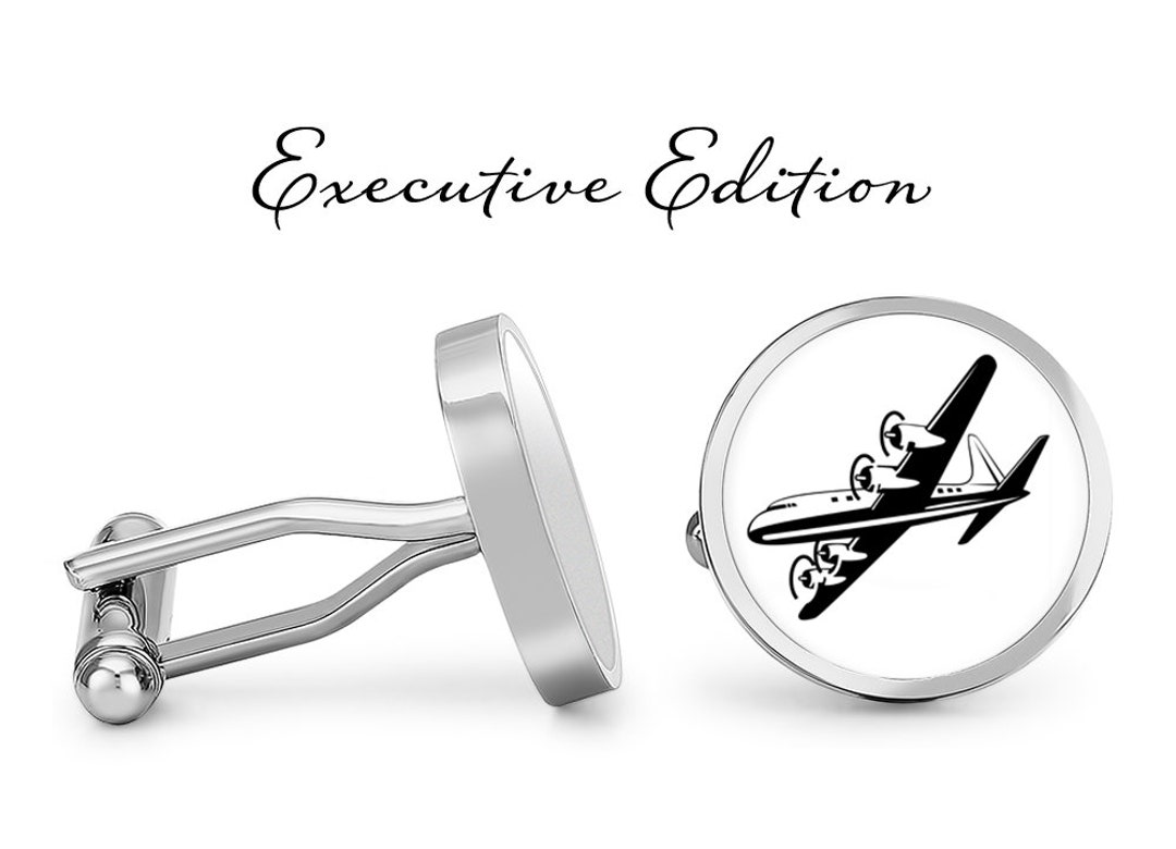 Airplane Cufflinks - Prop Plane Aircraft Cuff Links (pair) Lifetime ...