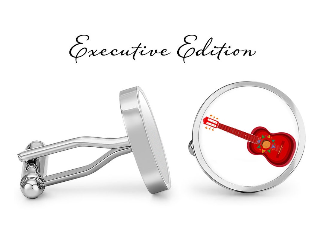 Mariachi Guitar Cufflinks Cinco De Mayo Cuff Links (lifetime Guarantee ...