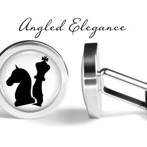 Chess Cufflinks - Chess Piece Cuff Links - Chess Horse Chess King ...