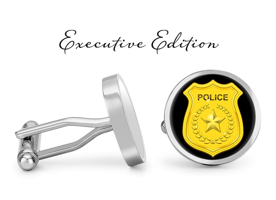 Police Badge Cufflinks - Law Enforcement Officer Cuff Links (lifetime ...