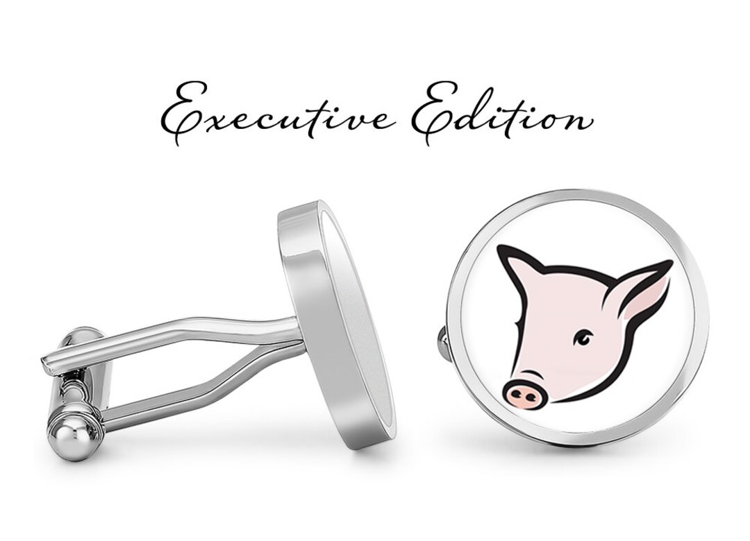 Pig Cufflinks Pigs Cuff Links Farmer Cufflink (lifetime Guarantee ...