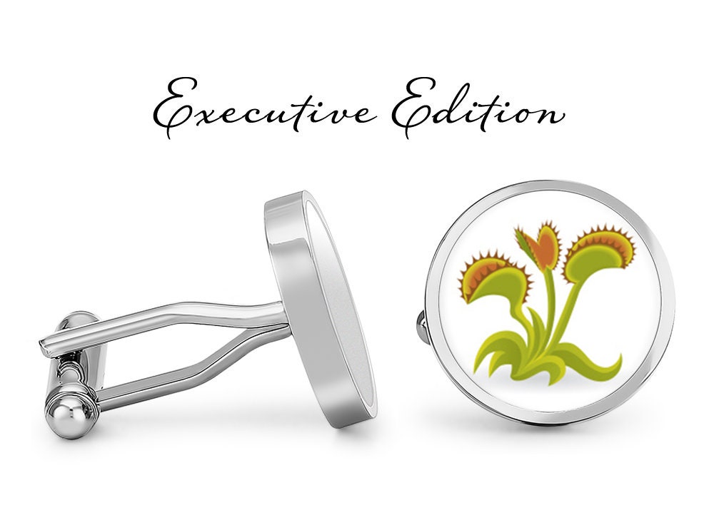 Venus Flytrap Cufflinks - Venus Fly Trap Cufflinks - Plant Cufflinks ...