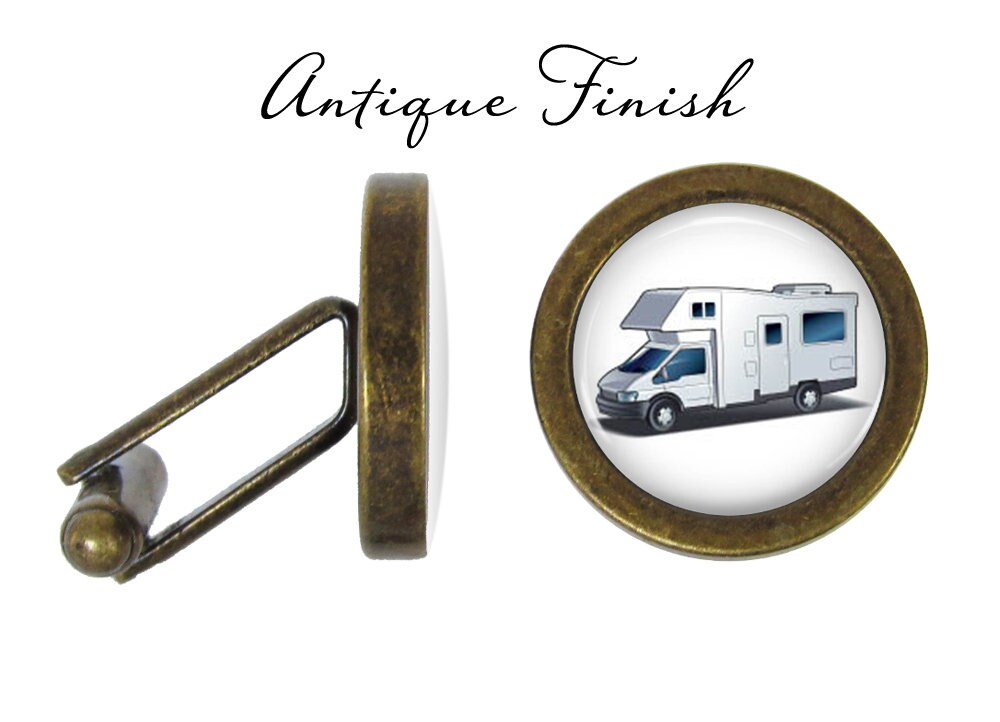 RV Cufflinks Motorhome Cufflink Camper Cuff Links Travel | Etsy