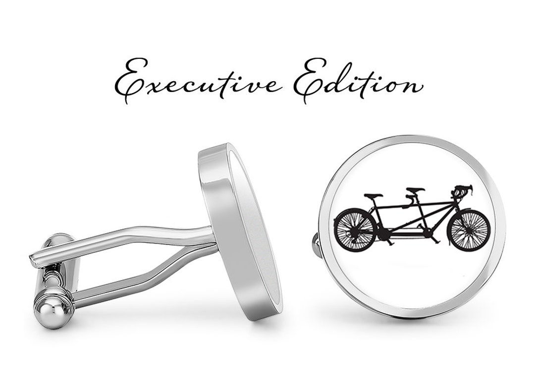 Tandem Bicycle Cufflinks Tandem Bike Cuff Links Tandem Cufflink ...