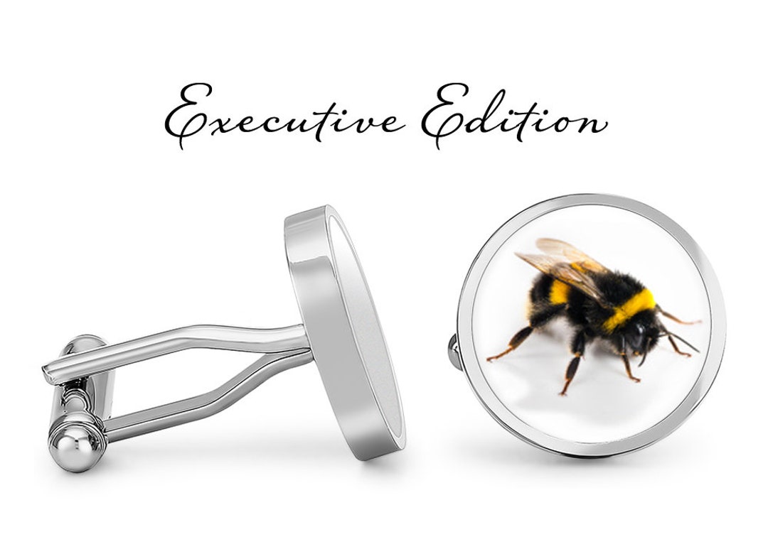 Bumblebee Cufflinks - Bumble Bee Cufflinks - Bee Keeper Cufflink Set ...