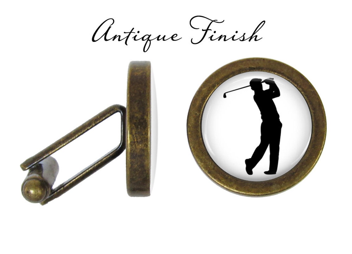 Golf Cufflinks Golfer Cuff Links Golfing Cufflink pair - Etsy