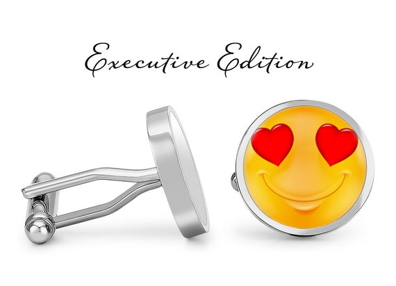 Emoji Cufflinks Love Emoji Cuff Links Emoticon Cuff Links | Etsy España