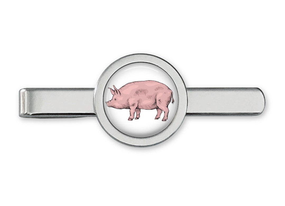 Pig Tie Clip - Pig Tie Bar - Farm Animal Tie Clip - Cufflinks ...