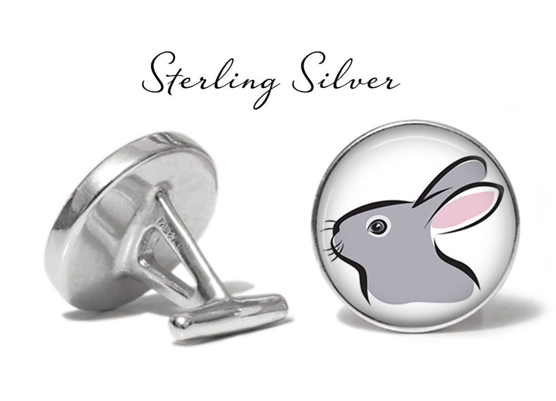 Rabbit Cufflinks Bunny Cuff Links Bunnies Cufflink lifetime - Etsy