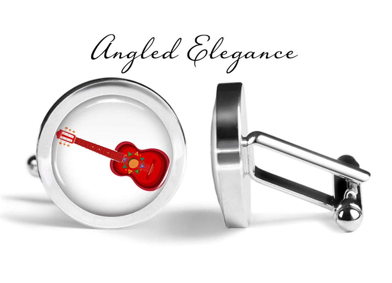 Mariachi Guitar Cufflinks Cinco De Mayo Cuff Links (lifetime Guarantee ...