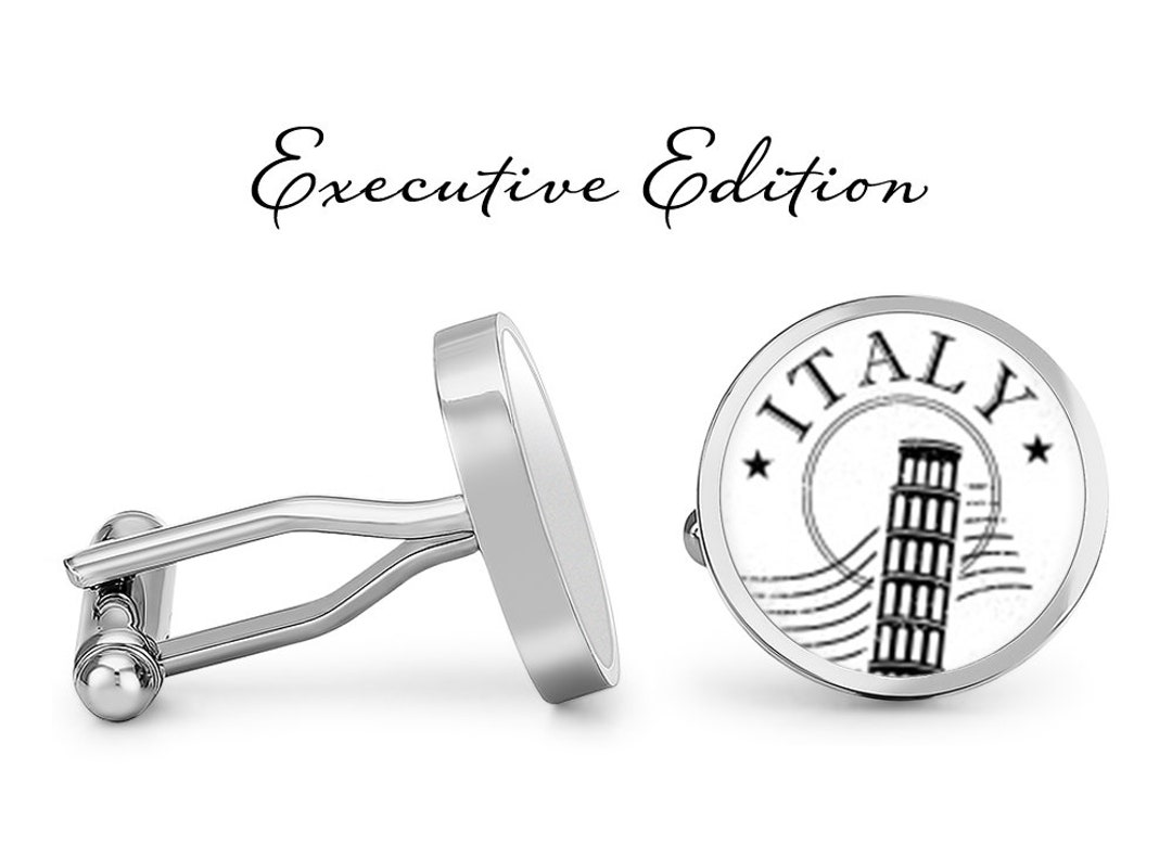 Italy Cufflinks - Leaning Tower of Pisa Cufflinks - Italian Cuff Links ...