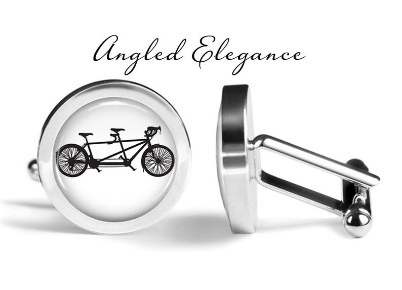 Tandem Bicycle Cufflinks Tandem Bike Cuff Links Tandem - Etsy