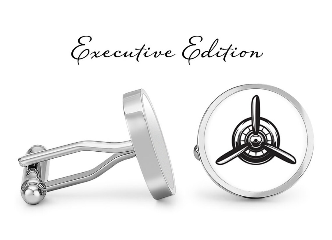 Airplane Propeller Cufflinks Prop Plane Cuff Links Pilot | Etsy