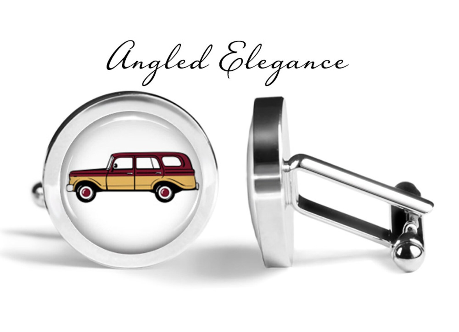 Car Cufflinks Classic Wood Panel Vehicle Cufflinks SUV | Etsy