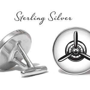 Airplane Propeller Cufflinks Prop Plane Cuff Links Pilot Cufflink ...
