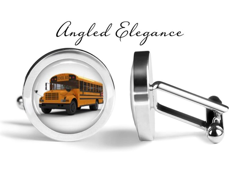 School Bus Cufflinks Bus Driver Cufflinks Schoolbus - Etsy