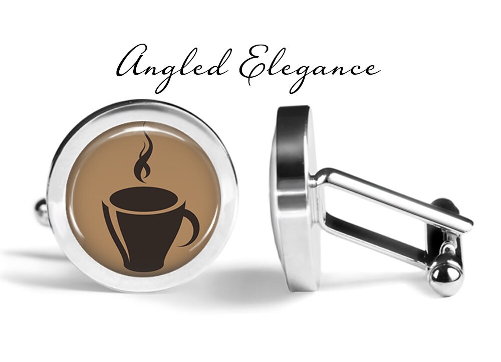 Coffee Cufflinks Coffee Cup Cuff Links Caffeine Cufflink (lifetime ...