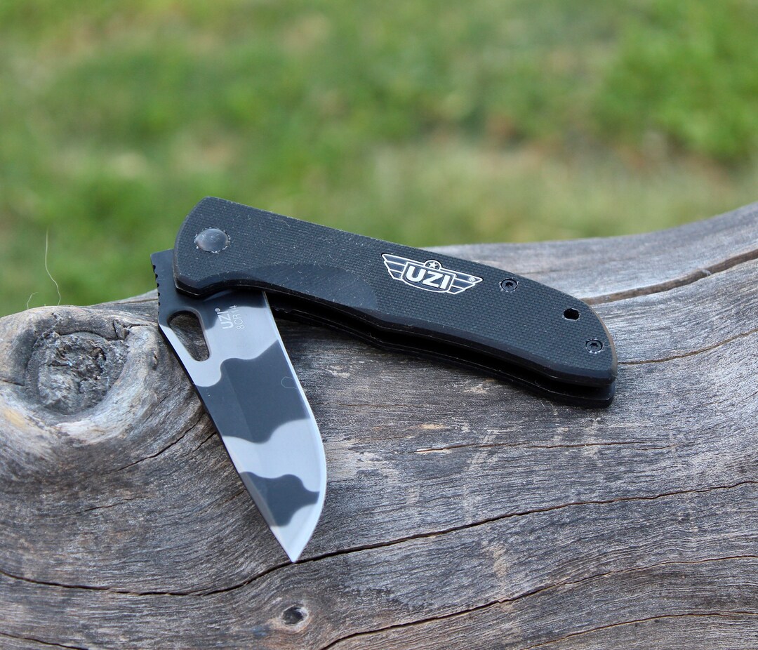 UZI Folding Pocket Knife. 7 Tactical Camp Folder Hunting, Camping ...