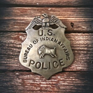 Badge Insignia Bureau of Indian Affairs Police Vintage Patine - Etsy