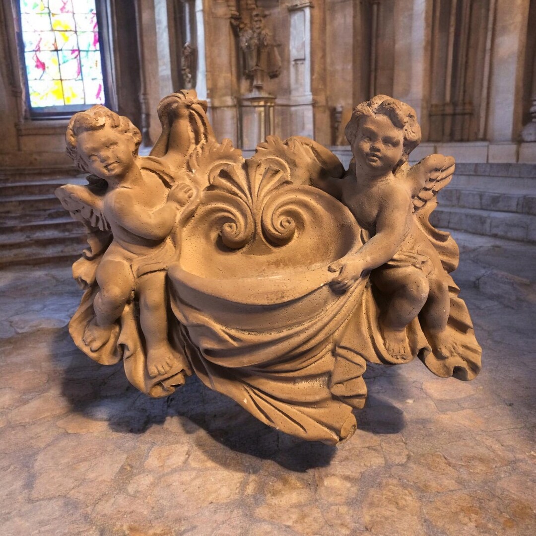 Vintage Angels Cherubs Holy Water Font Christian Catholic Religious ...