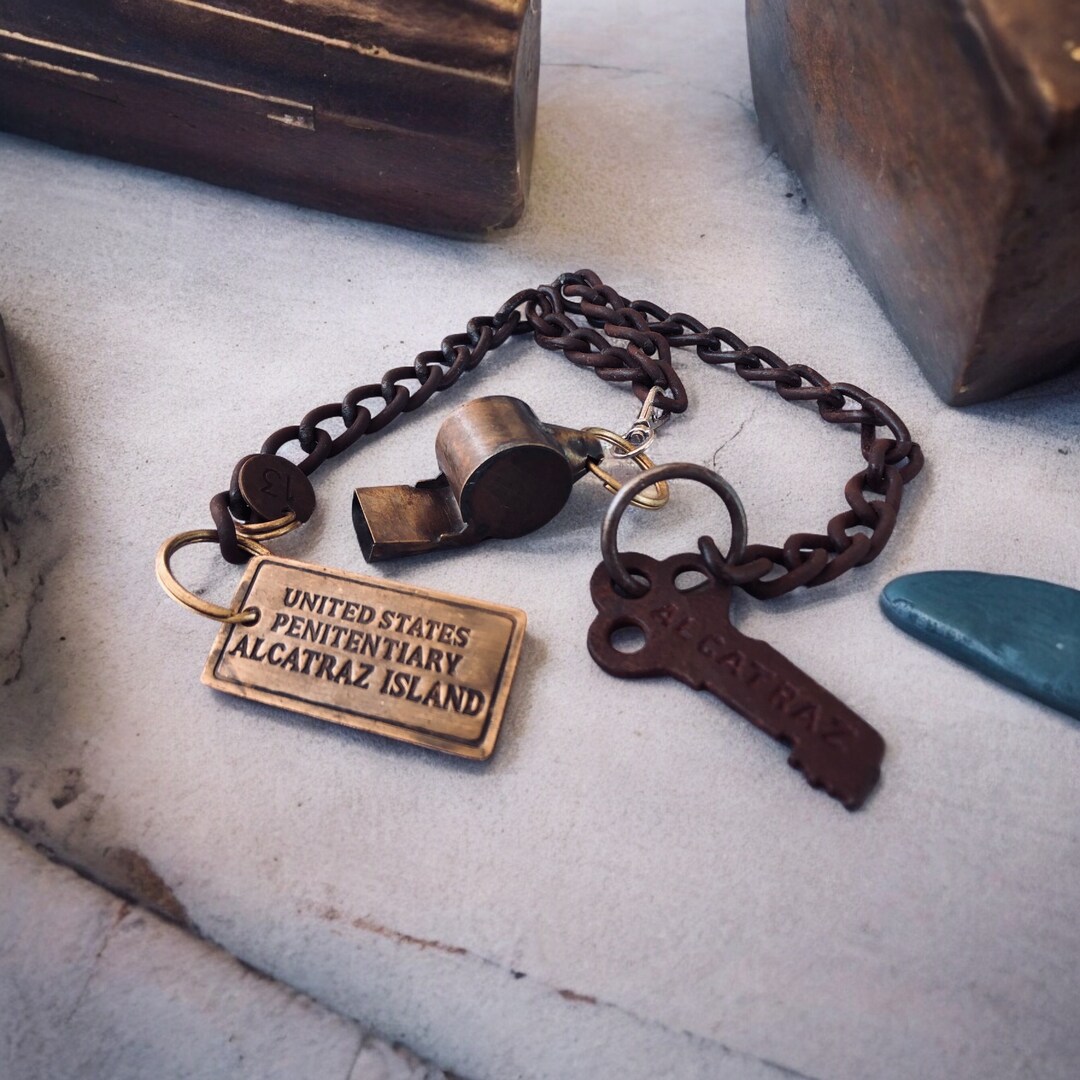 Alcatraz Guard Jail Key and Whistle Antique Finish - Etsy