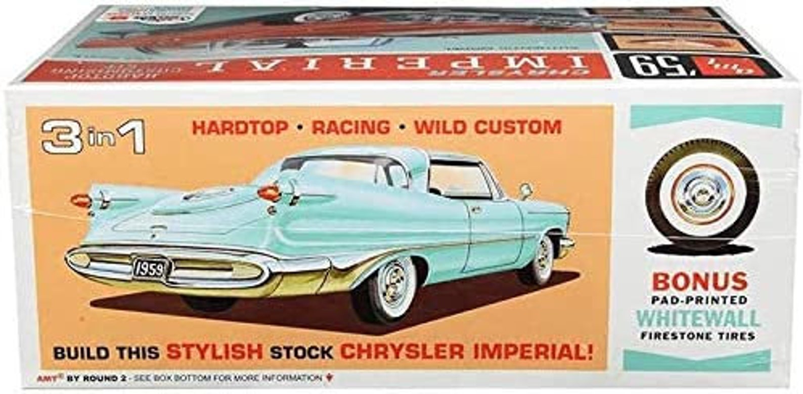 1959 Chrysler Imperial 1:25 Scale AMT Model Kit in Tin Box - Etsy