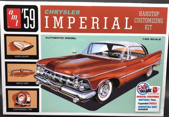1959 Chrysler Imperial 1:25 Scale AMT Model Kit in Tin Box - Etsy