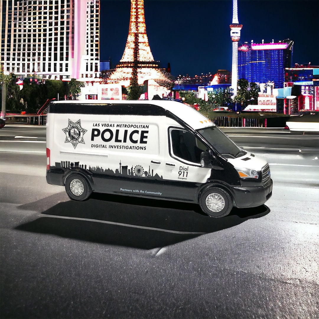 Ford Transit LWB High Roof, Las Vegas Metro Police Van, Truck, 1/64 Die ...