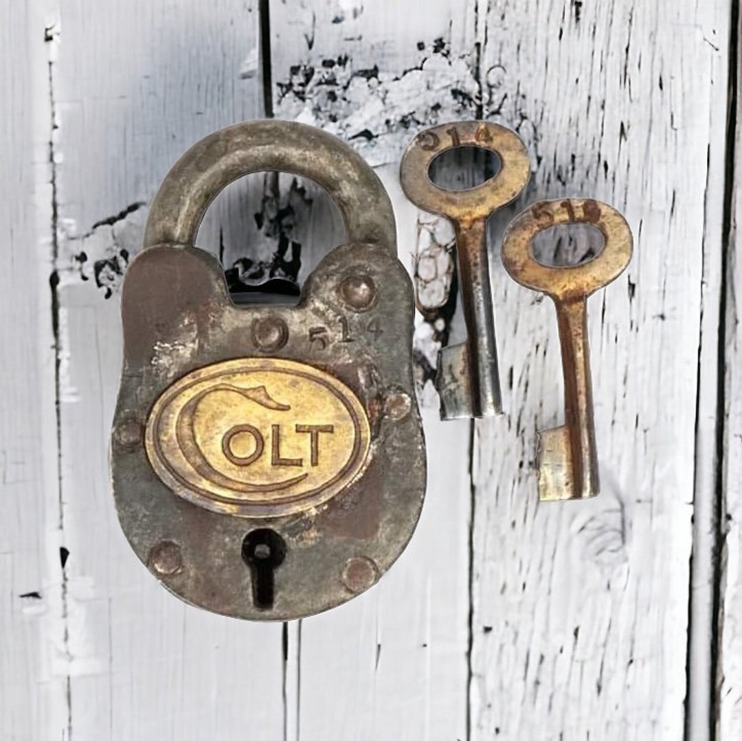 Colt Gun Cabinet Lock With Keys Antique Finish - Etsy