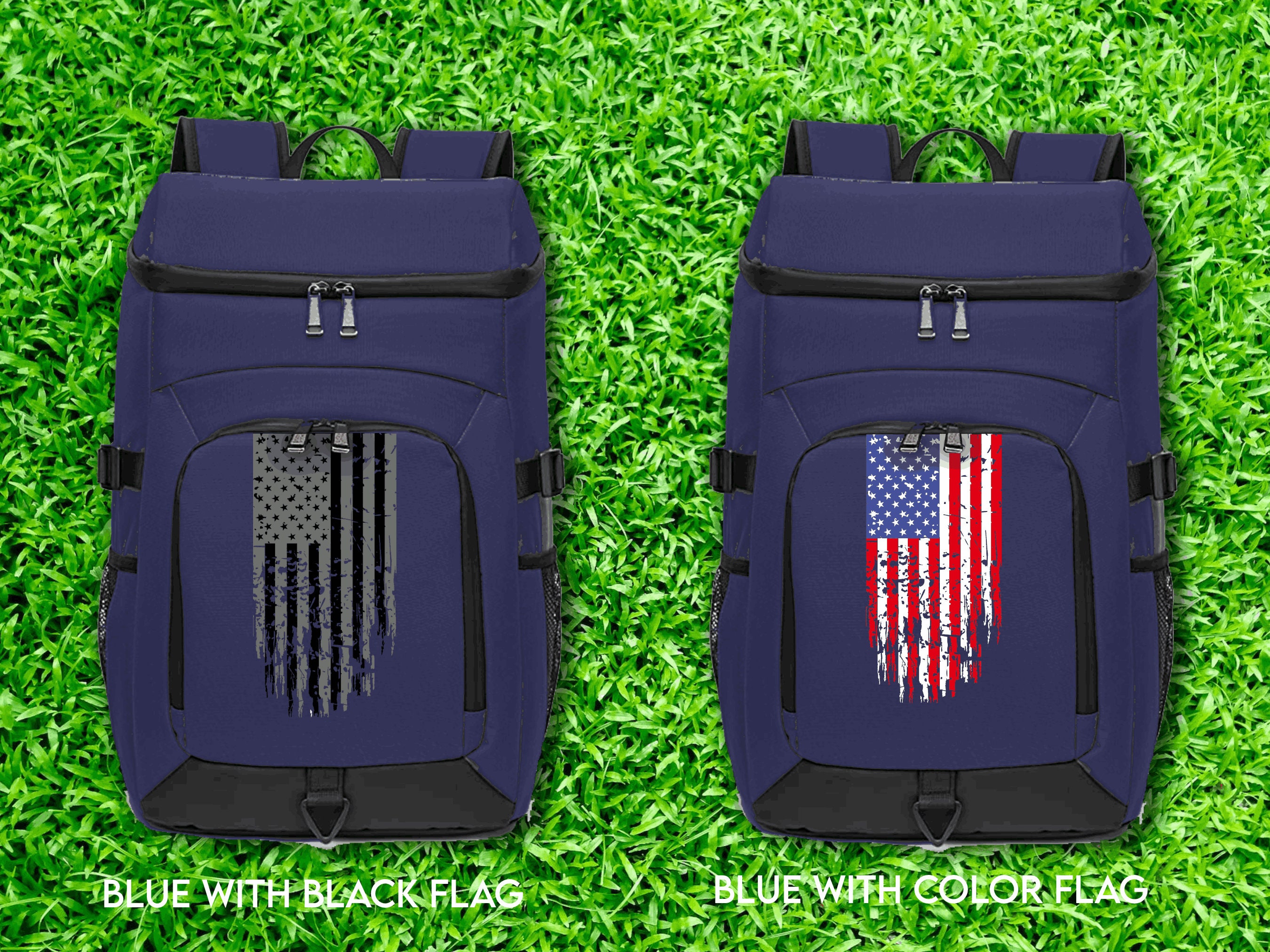 Insulated Backpack Cooler- American Flag Distressed - Etsy