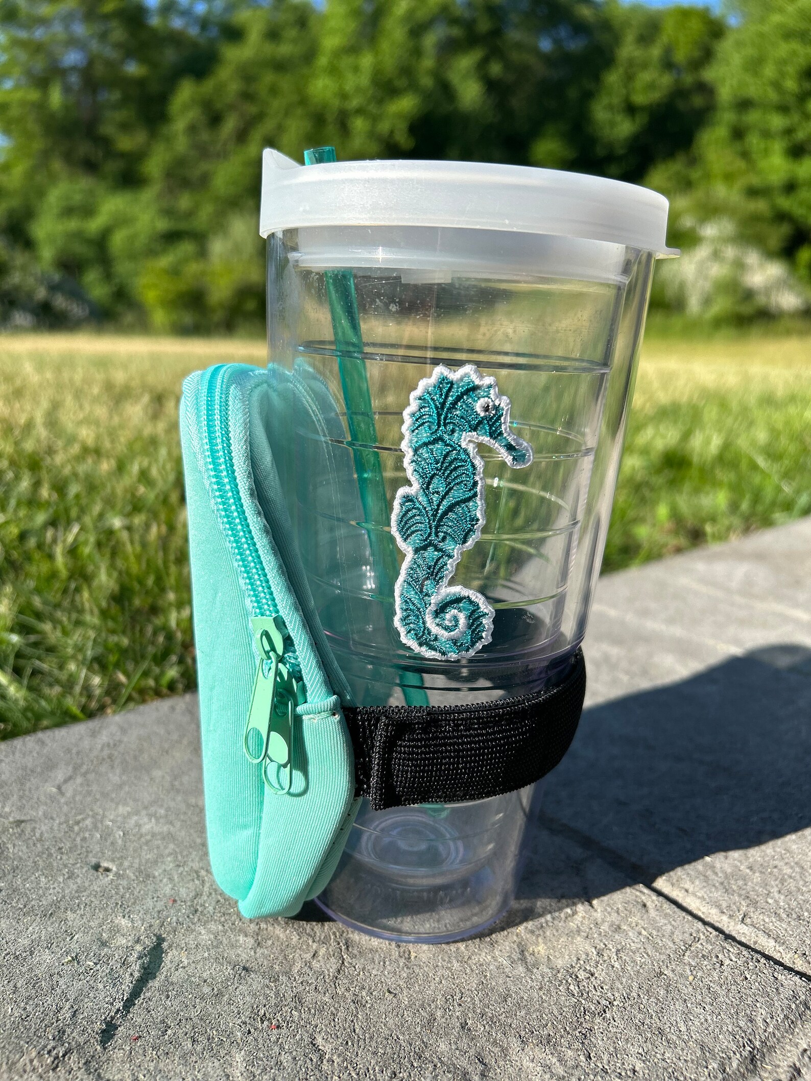 Personalized Tumbler Zipper Pouch: Neoprene Water Bottle Wallet - Etsy