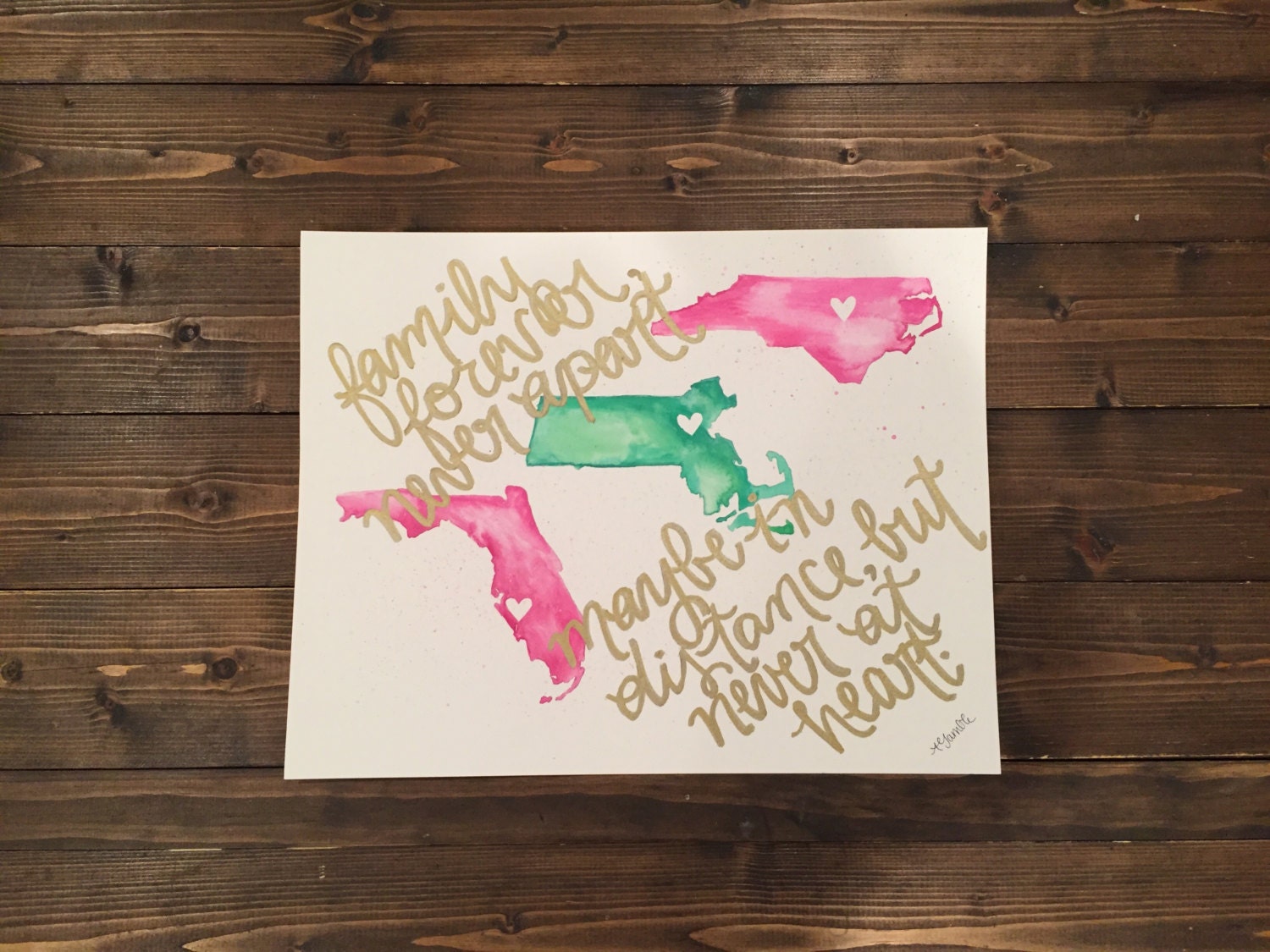 Watercolor State - Painting - Multi-state, Hometown, Moving Gift ...