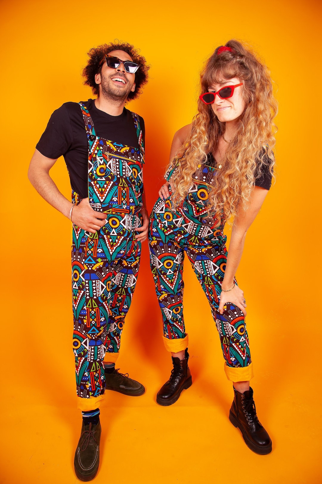 African Rave Festival Overalls Dungarees, Artistic Afrocentric Jumpsuit ...