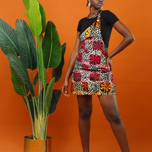 Batik Pinafore Dress, African Print Dress, Colourful Summer Dress ...
