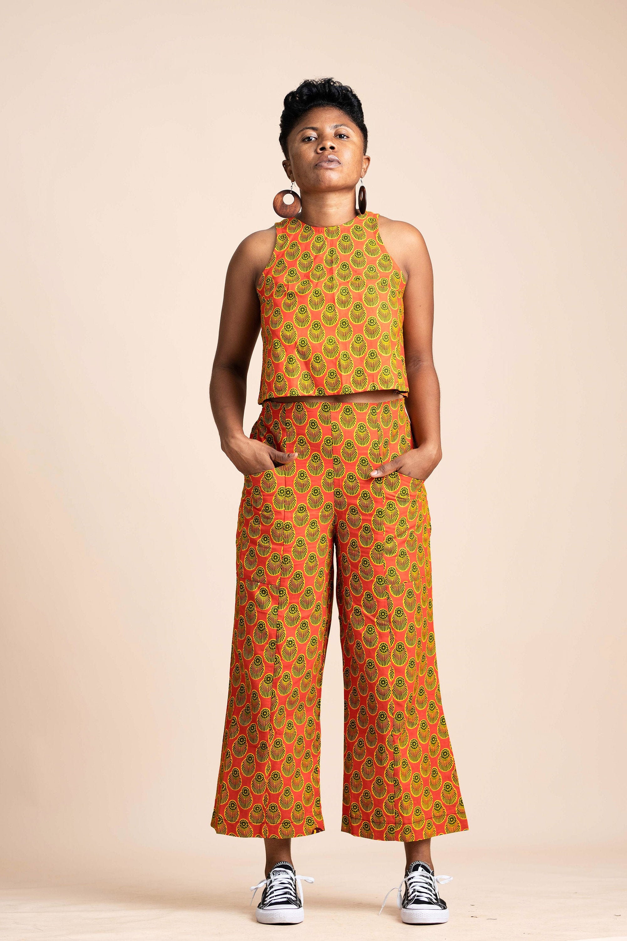 African Print Trousers Wide Leg Pants High Waist Pants Etsy