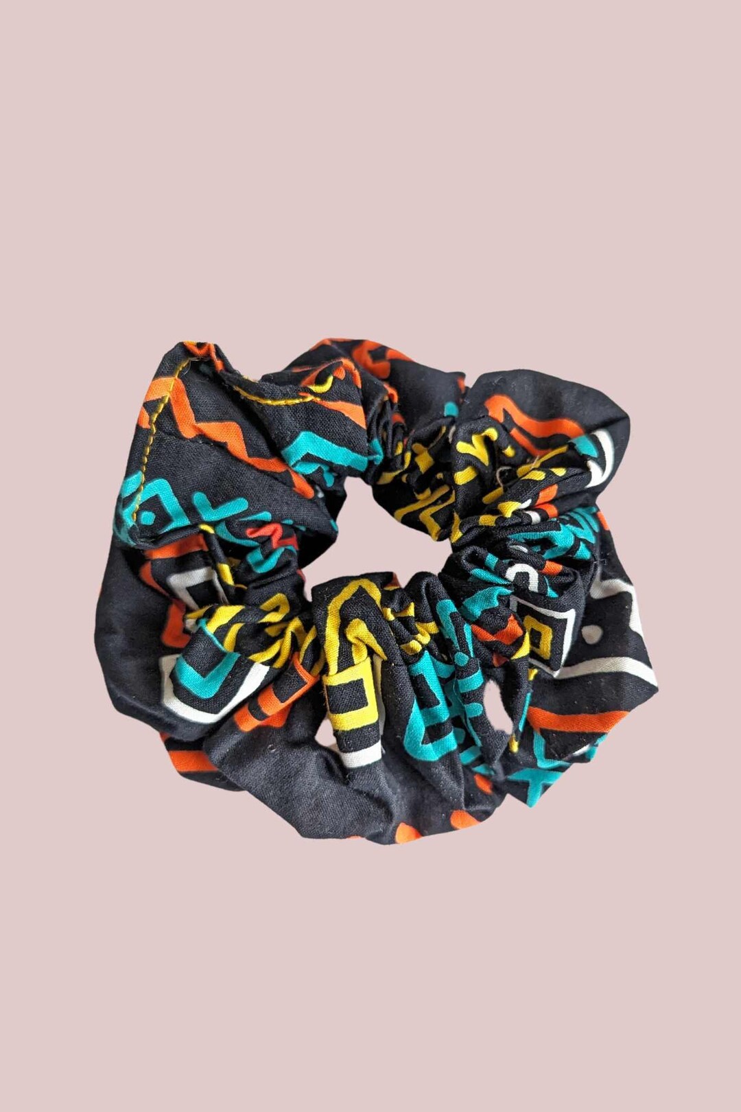 African Print Scrunchie, African Hair Accessories, Colourful Scrunchie ...
