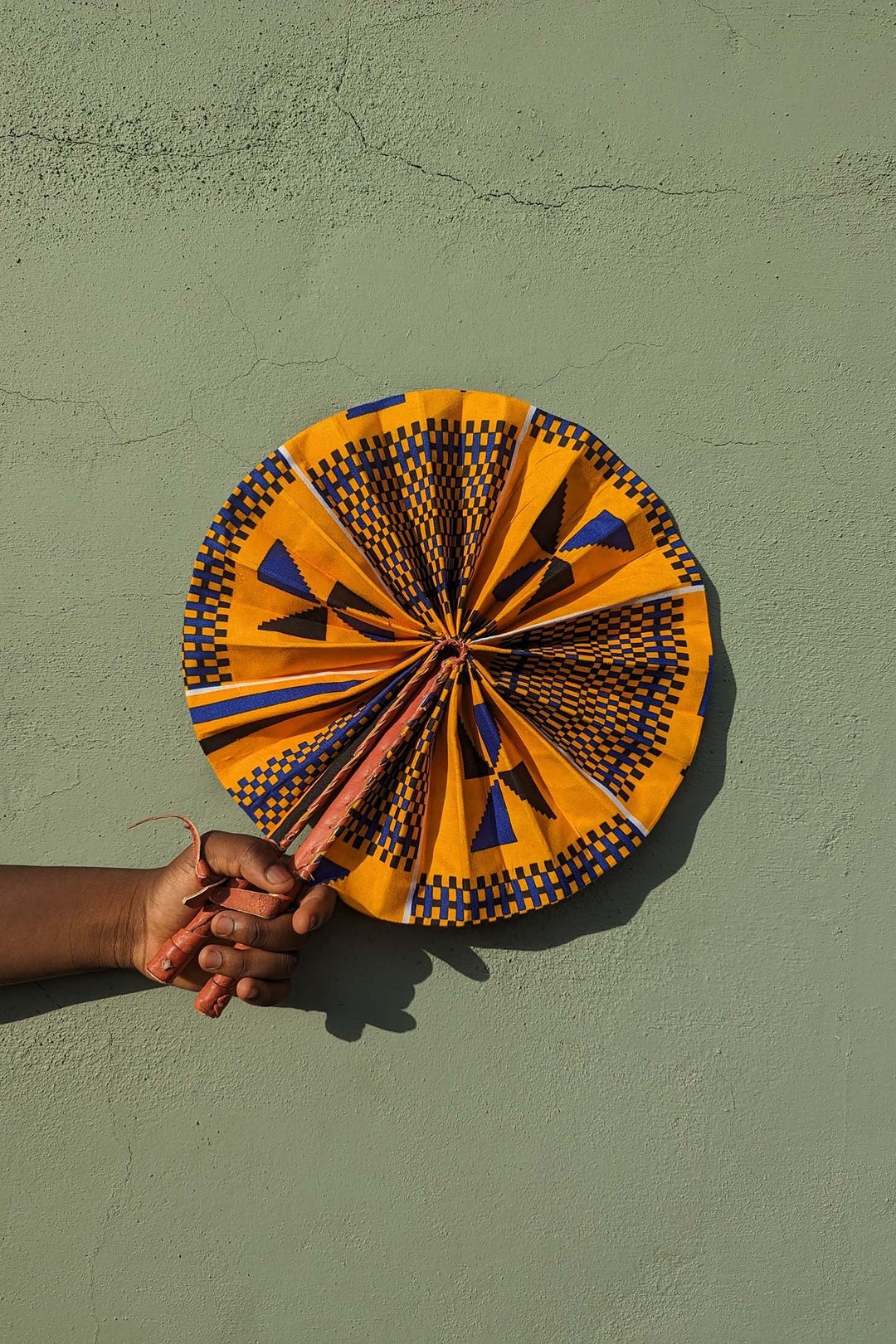 African Print Folding Fan, Decorative Fan, Kente Hand Fan, Wall Decor ...