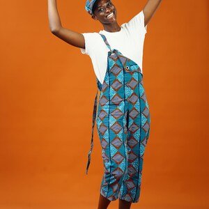 Blue Womens Overalls, African Dungarees, Festival Overalls, Festival ...