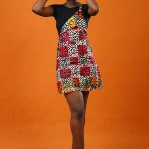 Batik Pinafore Dress, African Print Dress, Colourful Summer Dress ...