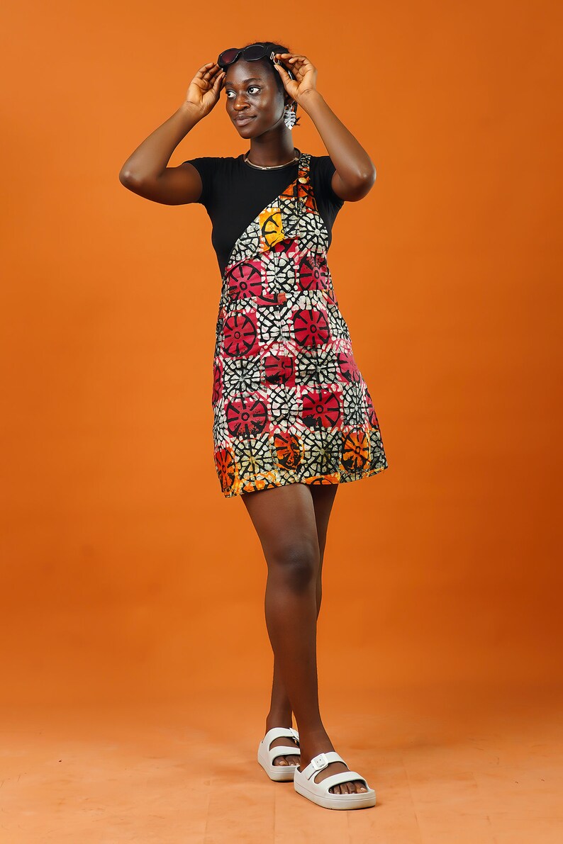 Batik Pinafore Dress African Print Dress Colourful Summer - Etsy