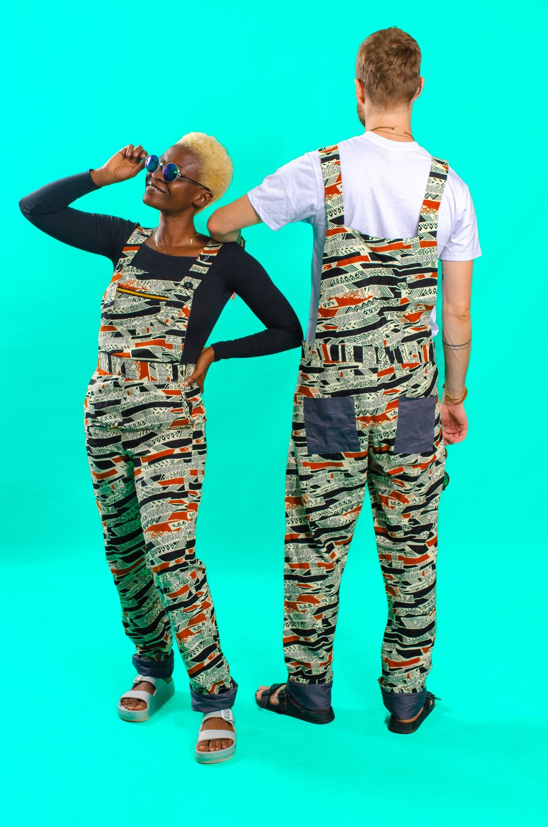 Unisex Festival Overalls, African Print Dungarees, Pride Outfit ...