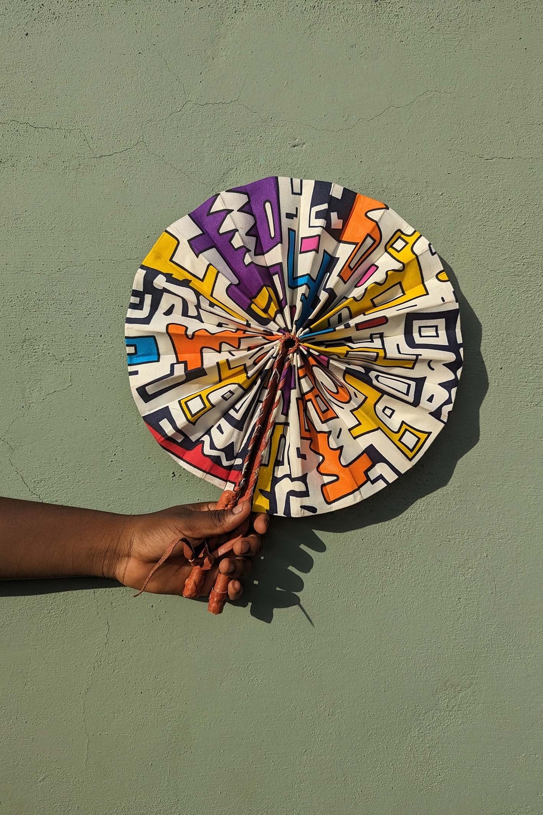 African Print Folding Fan, Decorative Fan, Hand Fan, Wall Decor ...