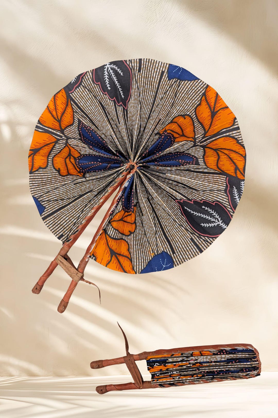 Colourful African Fan - Lightweight Folding Hand Fan - Ankara Home ...
