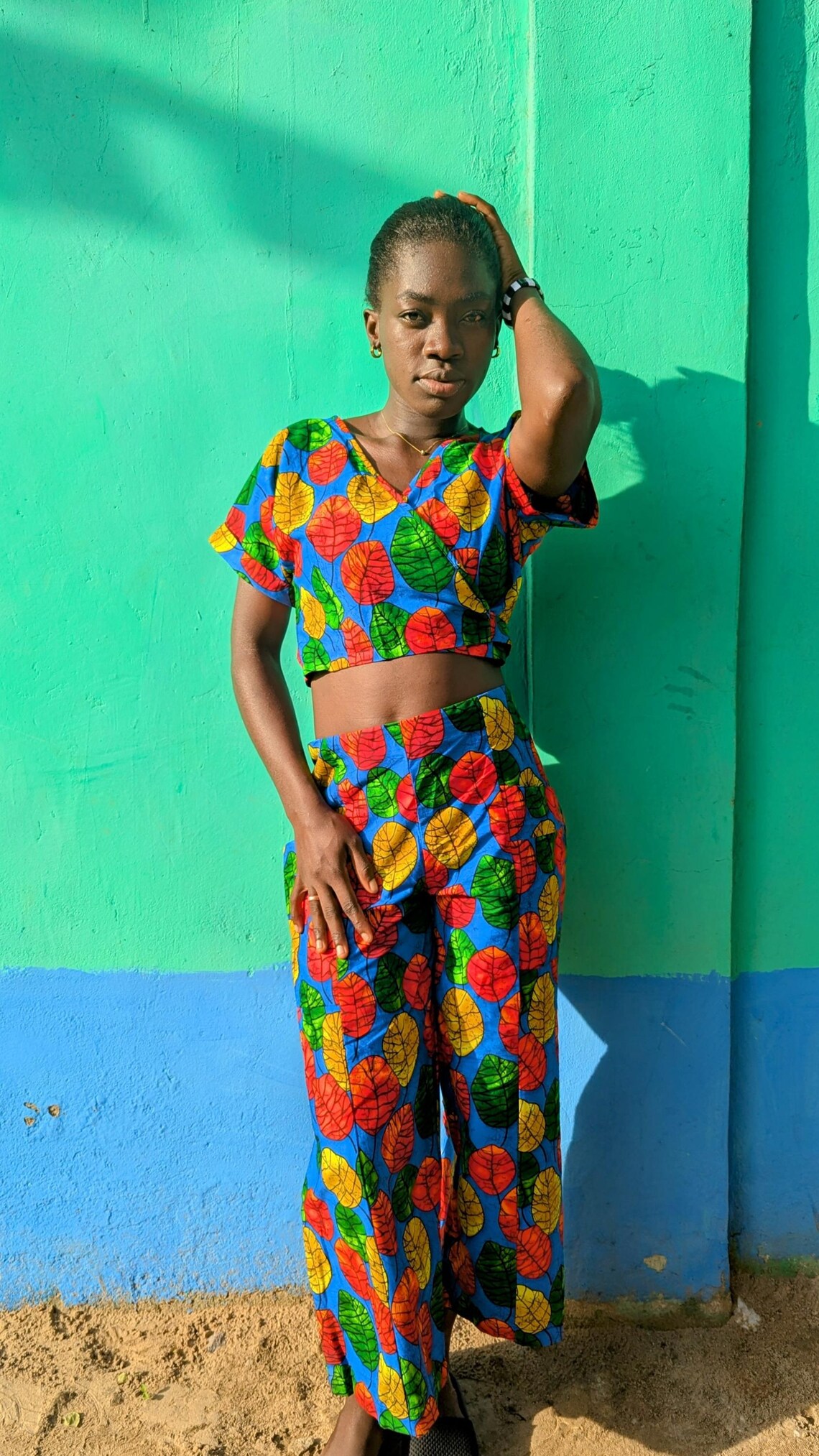 Floral African Print Palazzo Pants: Women's Cropped Culottes - Etsy