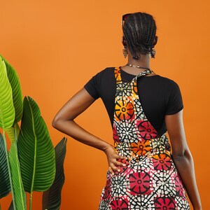 Batik Pinafore Dress, African Print Dress, Colourful Summer Dress ...