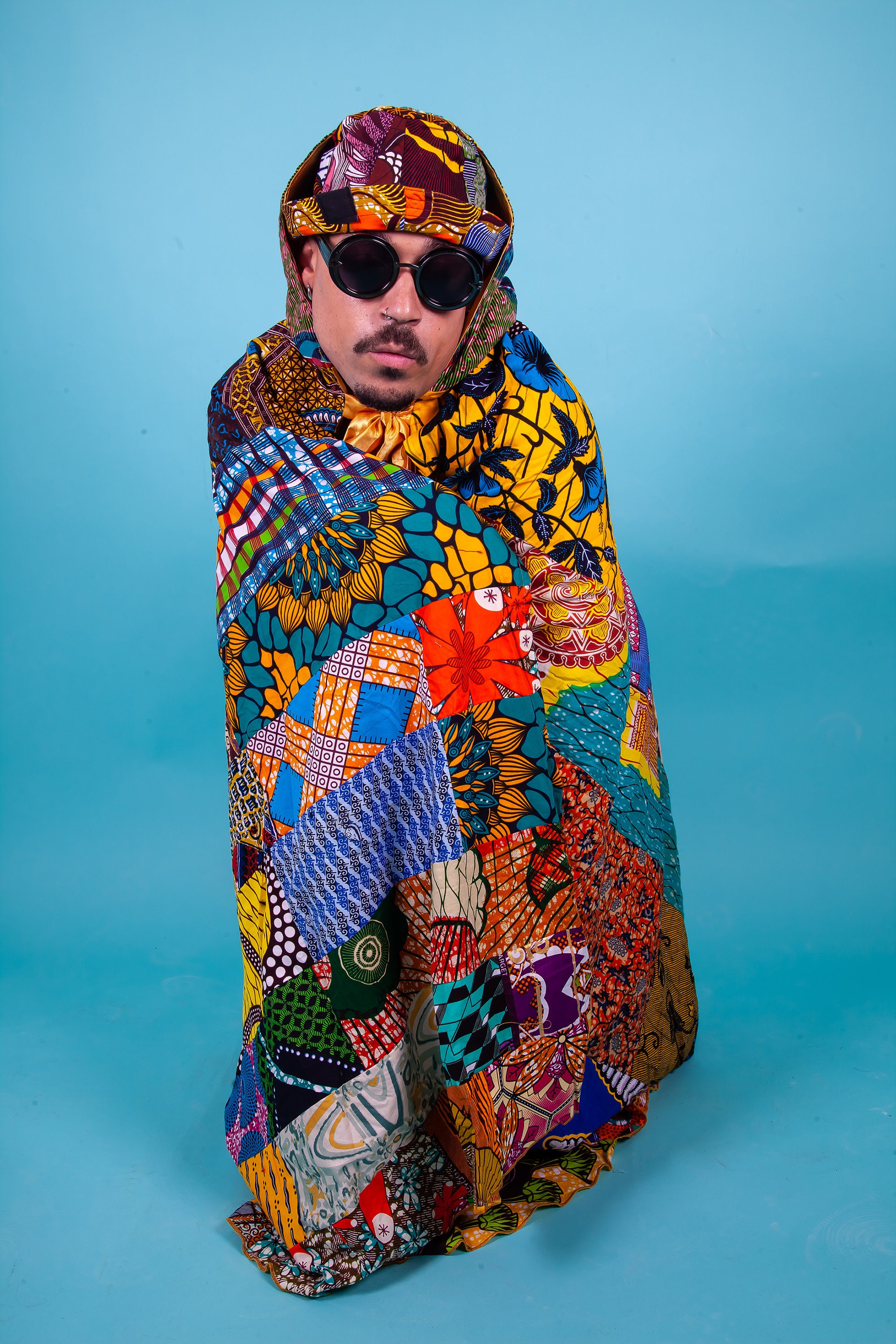 Colour Me Crazy Patchwork Cape African Print Cloak Festival | Etsy