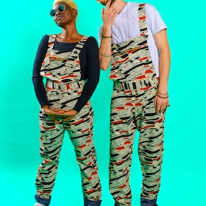 Unisex Festival Overalls, African Print Dungarees, Pride Outfit ...