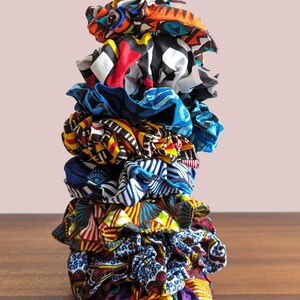 African Print Scrunchie, African Hair Accessories, Colourful Scrunchie ...