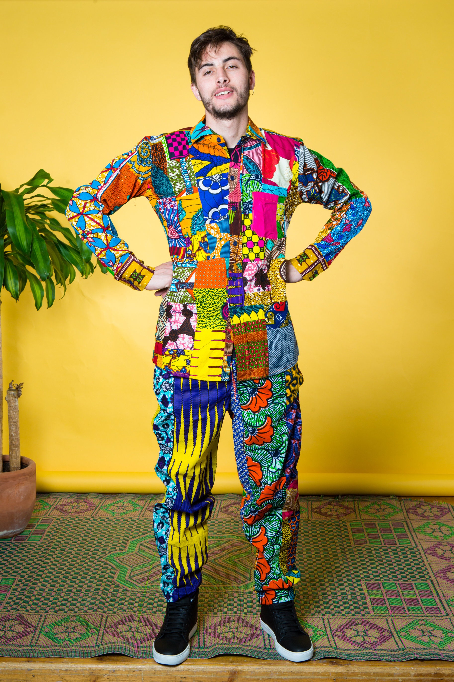 Patchwork Shirt African Print Shirt Ankara Shirt Men - Etsy