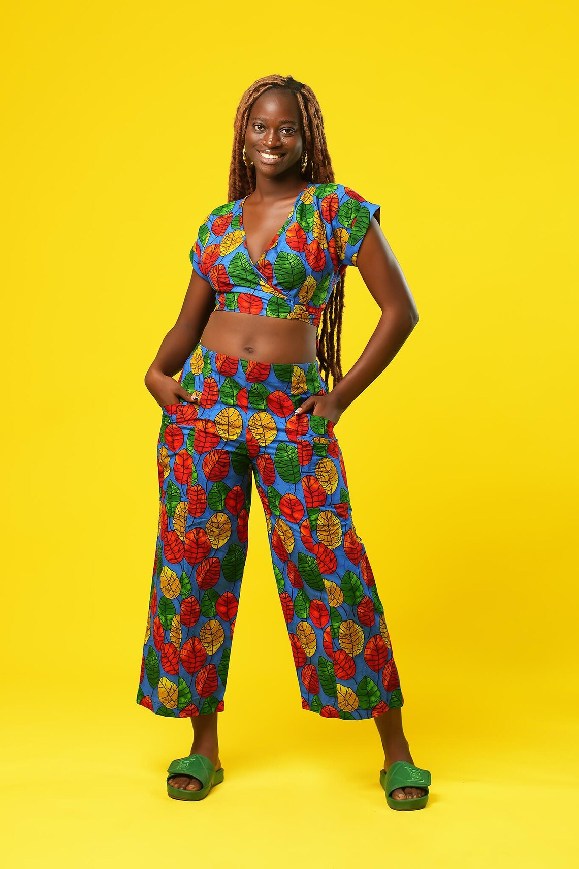 Floral African Print Palazzo Pants: Women's Cropped Culottes - Etsy